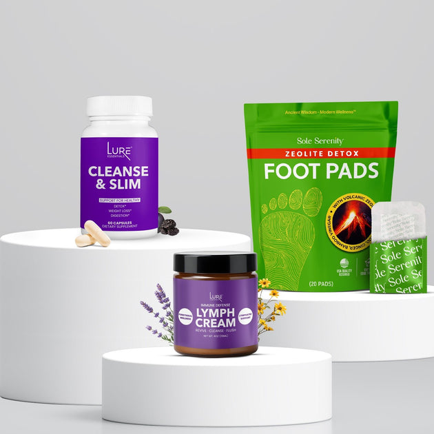 Lymphatic Health Kit: Drainage Massage, Cupping Set & Detox Foot Pads ...