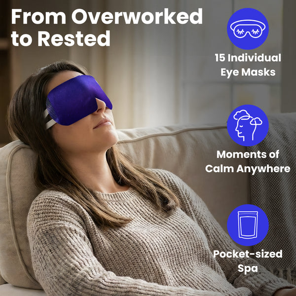 Eye Serenity Steam Eye Mask for Dry Eyes, Puffiness, Travel Relaxation ...